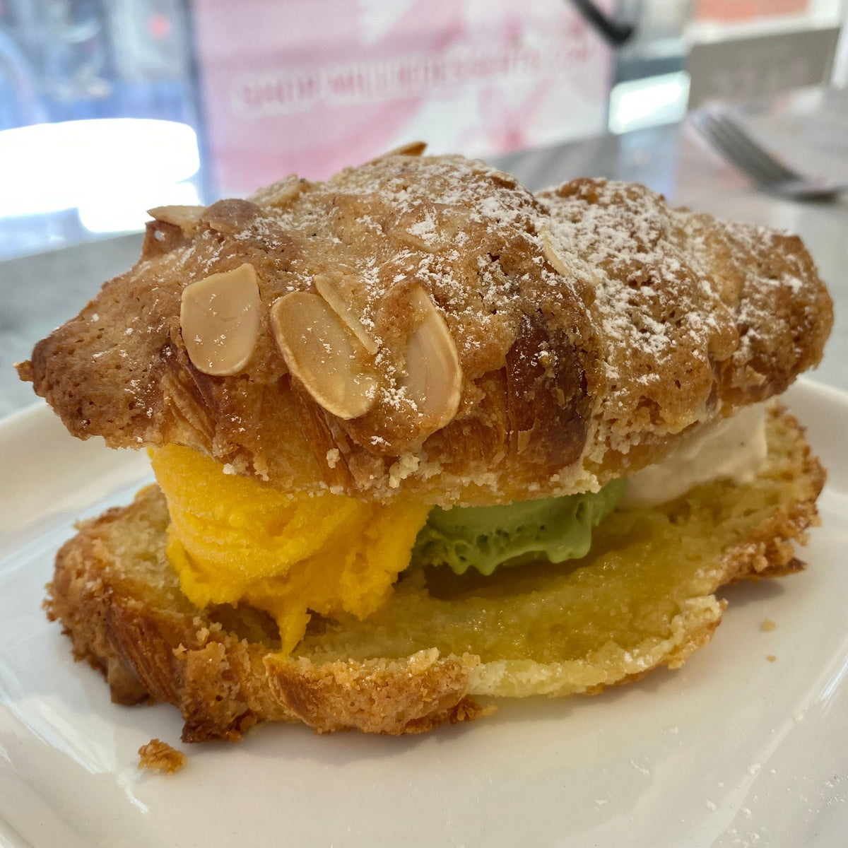 Almond Croissant Cream Sandwich – Millie Desserts